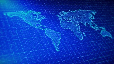 world map animation World map with node ... | Stock Video | Pond5