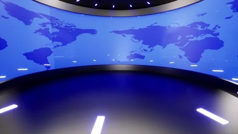 World Map background. news Studio Backgr... | Stock Video | Pond5