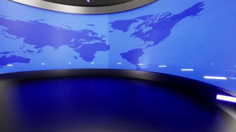 World Map background. news Studio Backgr... | Stock Video | Pond5