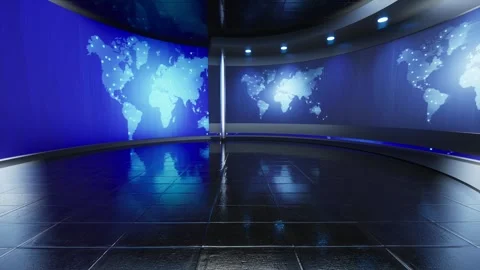 World Map background. news Studio Backgr... | Stock Video | Pond5
