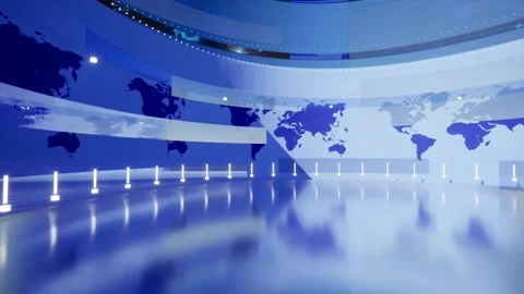 World Map background. news Studio Backgr... | Stock Video | Pond5