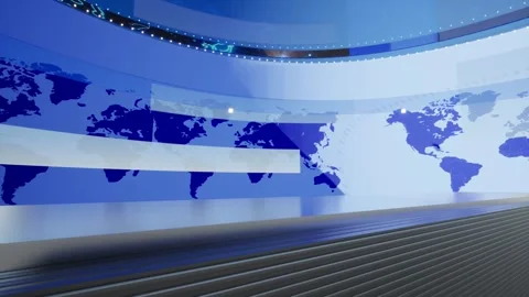 World Map background. news Studio Backgr... | Stock Video | Pond5