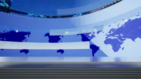 World Map background. news Studio Backgr... | Stock Video | Pond5