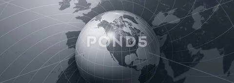 World map banner concept. Detailed flat map of continents. 3d rendering ...