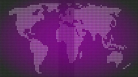 World Map with Binary Code Animation. | Stock Video | Pond5