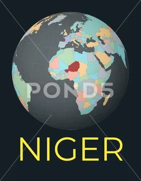 World Map Showing Niger