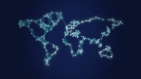World map connections animation | Stock Video | Pond5
