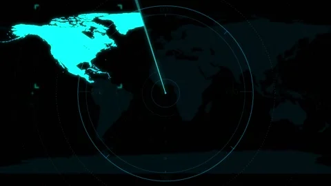 World Map Continent Scanner of America | Stock Video | Pond5