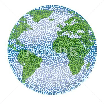 World map cross vector illustration: Graphic #163516153