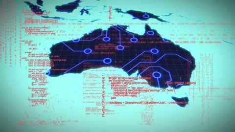 World map with digital circuit and progr... | Stock Video | Pond5
