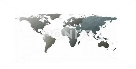 World map. Equirectangular projection. Marvelous vector illustration ...