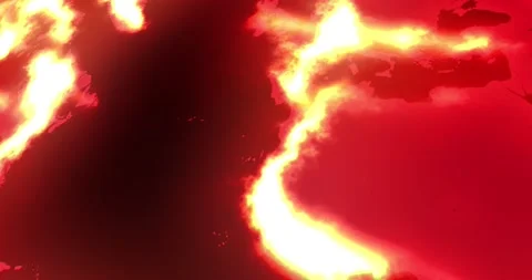 World map on fire | Stock Video | Pond5
