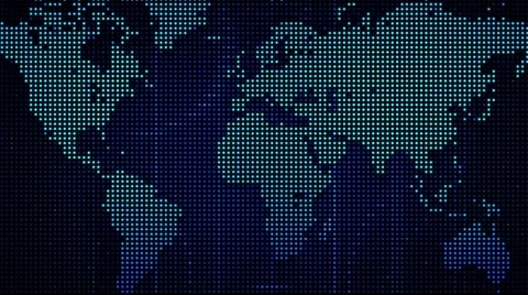 World Map of Glowing LED Lights, 3D Anim... | Stock Video | Pond5