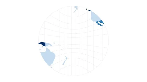 World Map. Gnomonic projection. Loopable... | Stock Video | Pond5