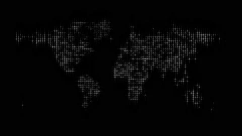 World map HUD elements.World map technol... | Stock Video | Pond5