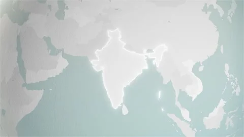World Map India Zoom in Stylised Spheric... | Stock Video | Pond5