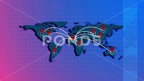 World map with location point. Showing location icon on earth map ...