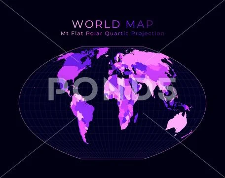 World Map. McBryde-Thomas flat-polar quartic pseudocylindrical equal ...
