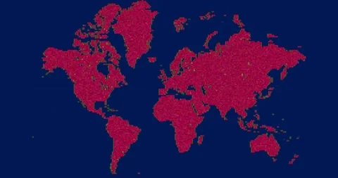 World Map with noise digital effect. Ear... | Stock Video | Pond5