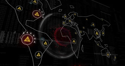 World map overview of virus infected reg... | Stock Video | Pond5