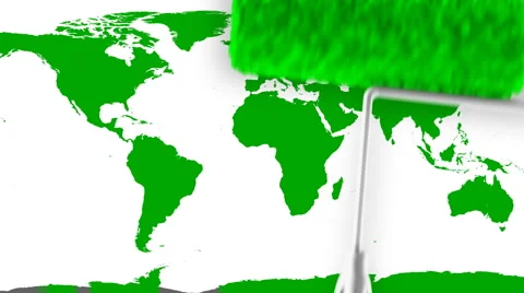 World Map Painting Turning To Globe (Loo... | Stock Video | Pond5