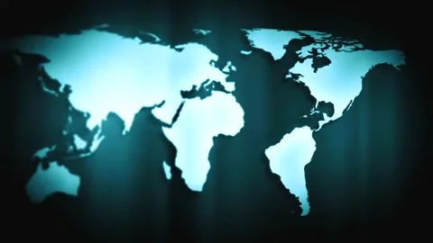 world map rotation in space | Stock Video | Pond5