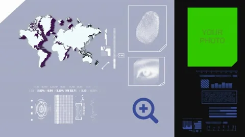 World Map scanning - 3d rotation - advan... | Stock Video | Pond5