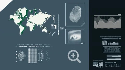 World Map scanning - 3d rotation - advan... | Stock Video | Pond5