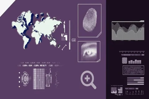 World Map scanning - 3d rotation - advan... | Stock Video | Pond5