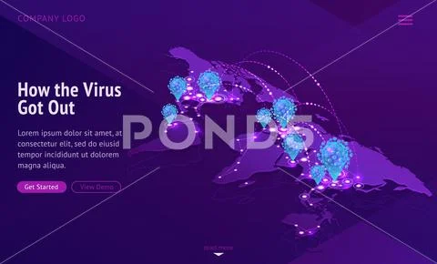 World map showing contagious disease spread: Graphic #133317409