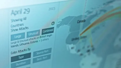 World map showing countries under cyber ... | Stock Video | Pond5