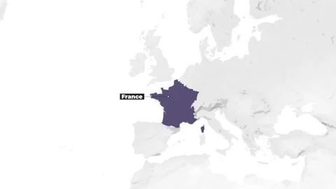 France World Map Stock Footage ~ Royalty Free Stock Videos | Pond5