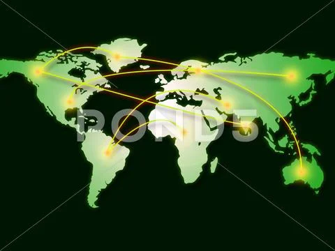 World map showing lan network and geographical: Graphic #40765073