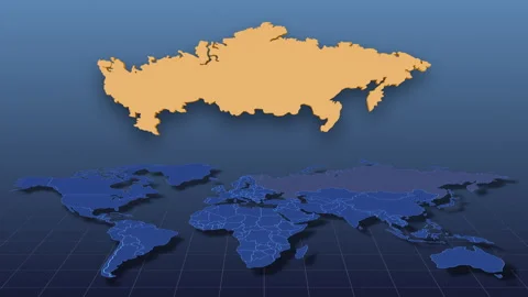 World Map Of Russia Stock Footage ~ Royalty Free Stock Videos | Pond5