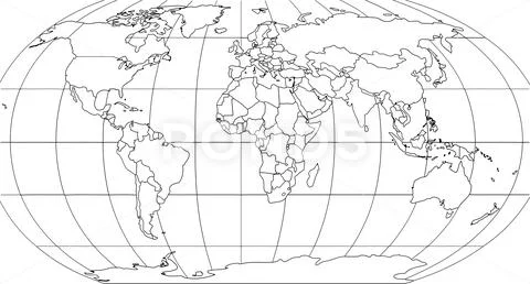 World map with smoothed country borders.: Royalty Free #81974526