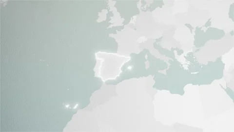 Spain World Map Stock Video Footage | Royalty Free Spain World Map ...