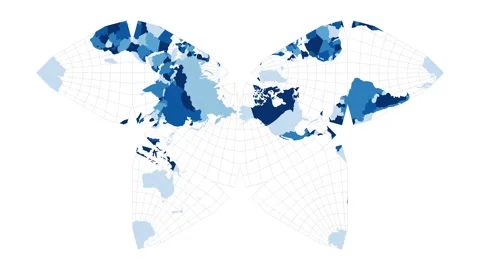 World Map. Steve Waterman's butterfly pr... | Stock Video | Pond5
