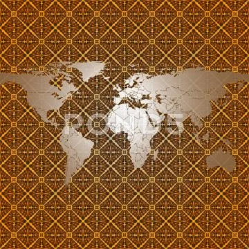 World map vector background Stock Illustration ~ #38057488