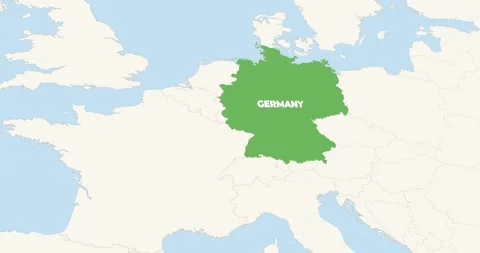 World Map Zoom In To Germany. Animation ... | Stock Video | Pond5
