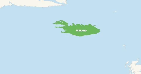 World Map Zoom In To Iceland. Animation ... | Stock Video | Pond5