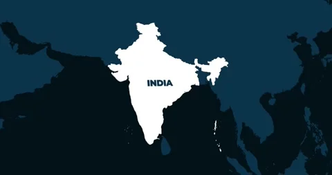 World Map Zoom In To India. Animation in... | Stock Video | Pond5