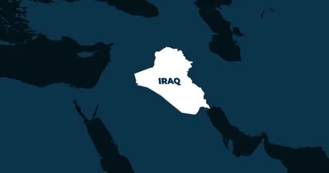 World Map Zoom In To Iraq. Animation in ... | Stock Video | Pond5