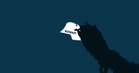 Kuwait Map Outline Stock Video Footage | Royalty Free Kuwait Map ...