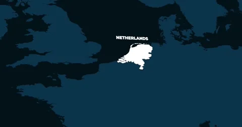 World Map Zoom In To Netherlands. Animat... | Stock Video | Pond5