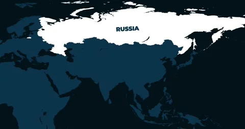 Russia World Map Stock Video Footage | Royalty Free Russia World Map ...