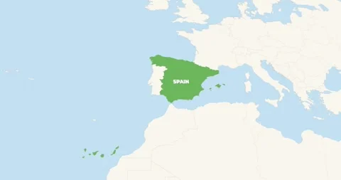 Spain World Map Stock Video Footage | Royalty Free Spain World Map ...