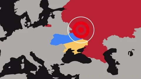 World Map Zoom In On Ukrainian Border Wi... | Stock Video | Pond5
