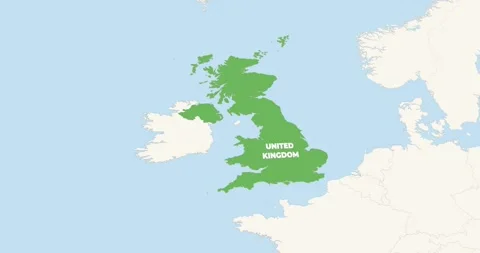 Kingdom United Map Zoom Stock Footage ~ Royalty Free Stock Videos | Pond5