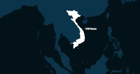 World Map Zoom In To Vietnam. Animation ... | Stock Video | Pond5