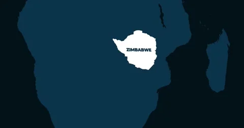 World Map Zoom In To Zimbabwe. Animation... | Stock Video | Pond5